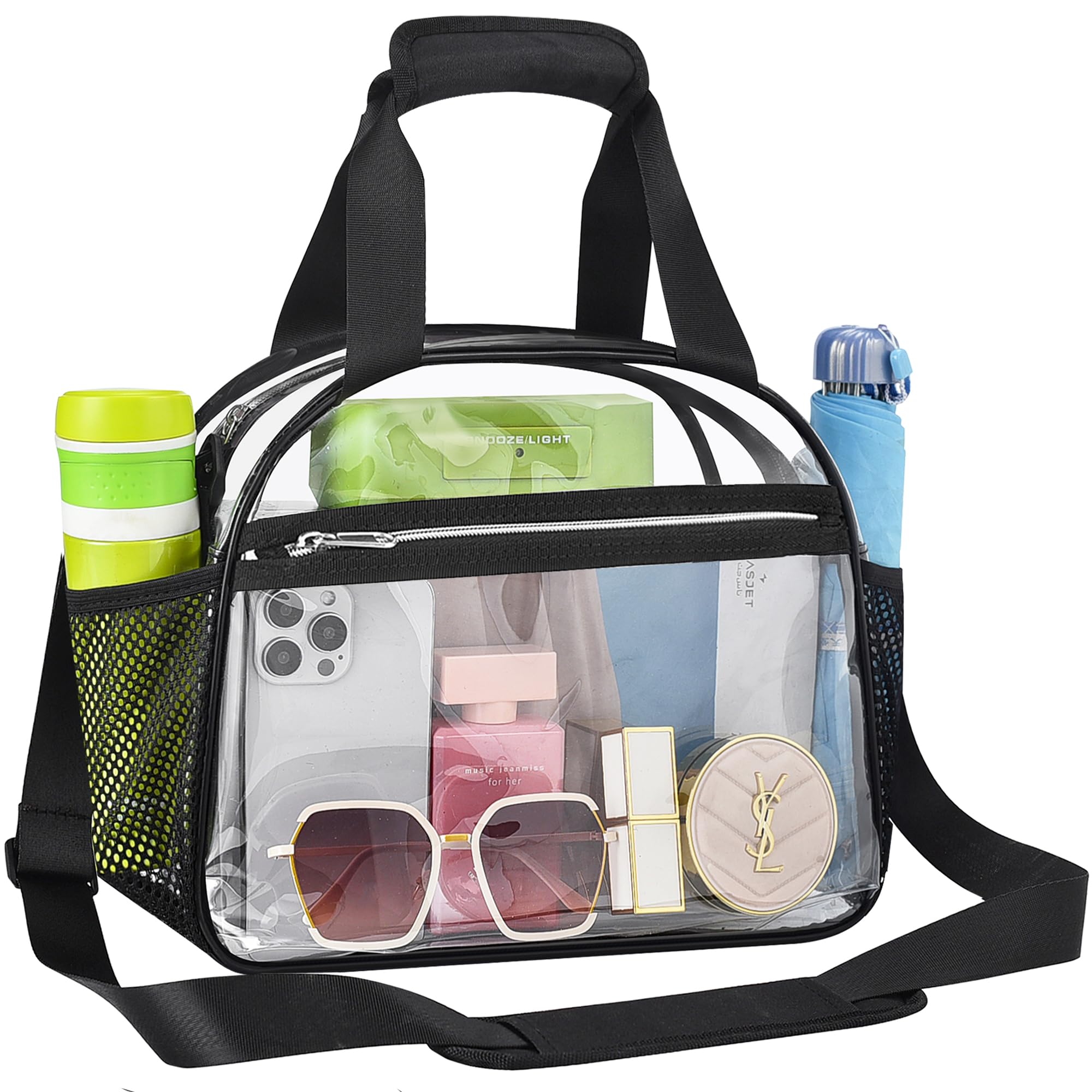 Busiuw Clear Bag for Stadium Events 12×6×12 Clear Tote Bag Lunch Bag ...