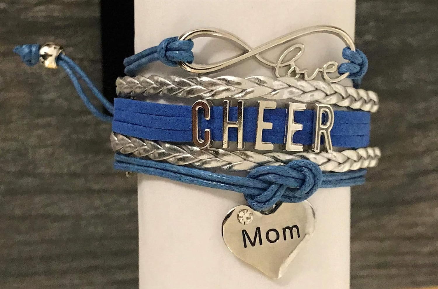 Amazon.com: Cheer Mom Charm Bracelet- Custom Cheerleading Mom Bracelet ...