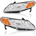Amazon.com: ALZIRIA Fit For 06 07 08 09 10 11 Civic Headlight 2006 2007 ...