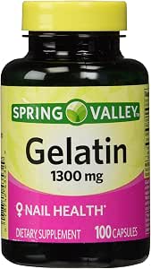 Amazon.com: Spring Valley,Gelatin 1300mg(Nail Health),Dietary ...