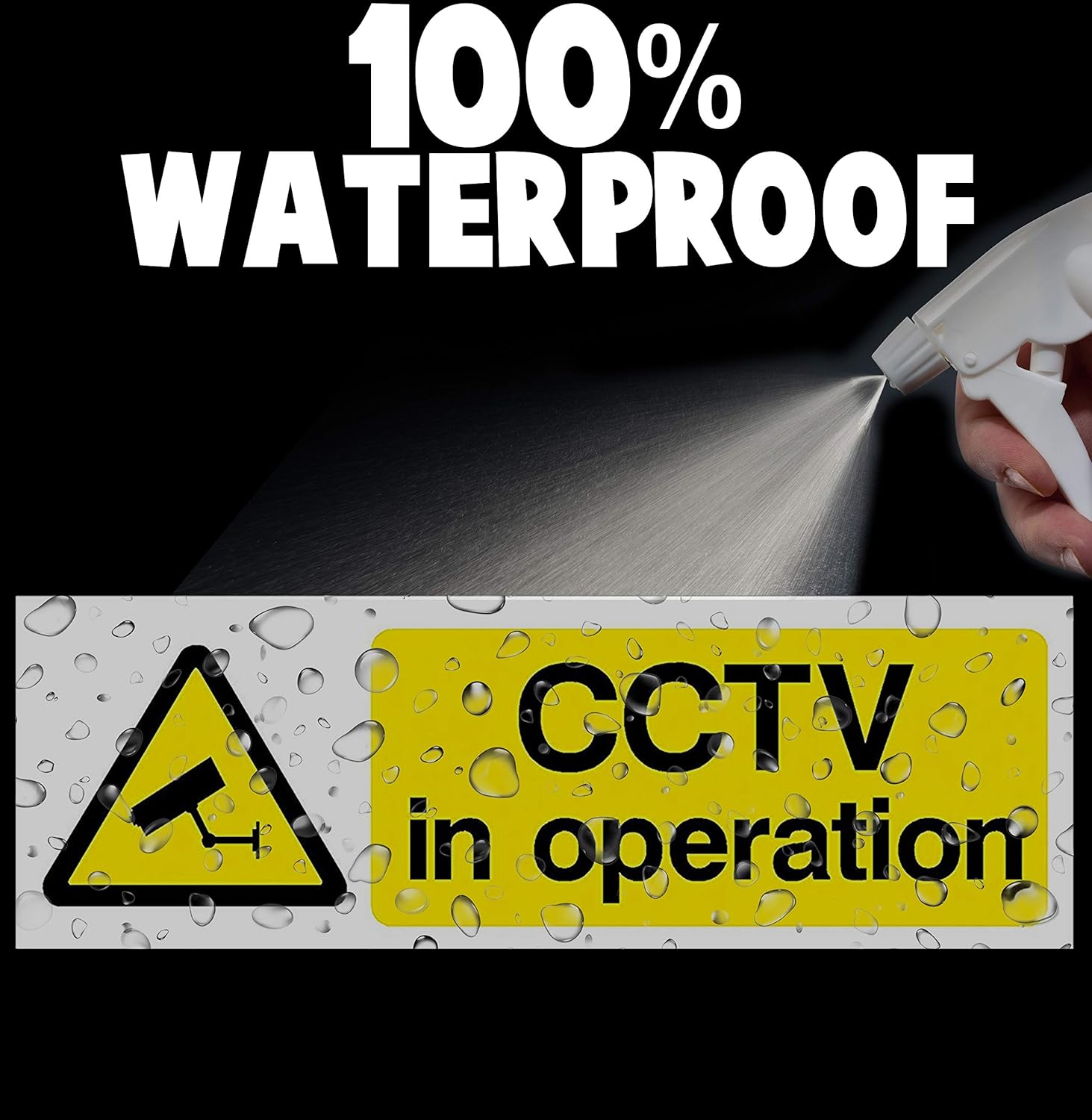 Wireless CCTV In Operation Window Sticker Window Security System For ...