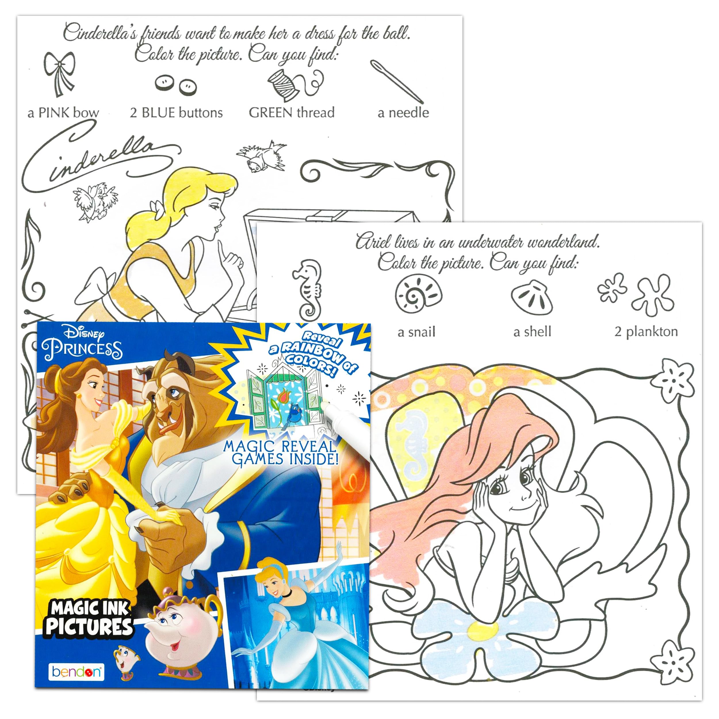 Mua Disney Princess Magic Ink Coloring Book Set - Bundle of 3 Imagine ...