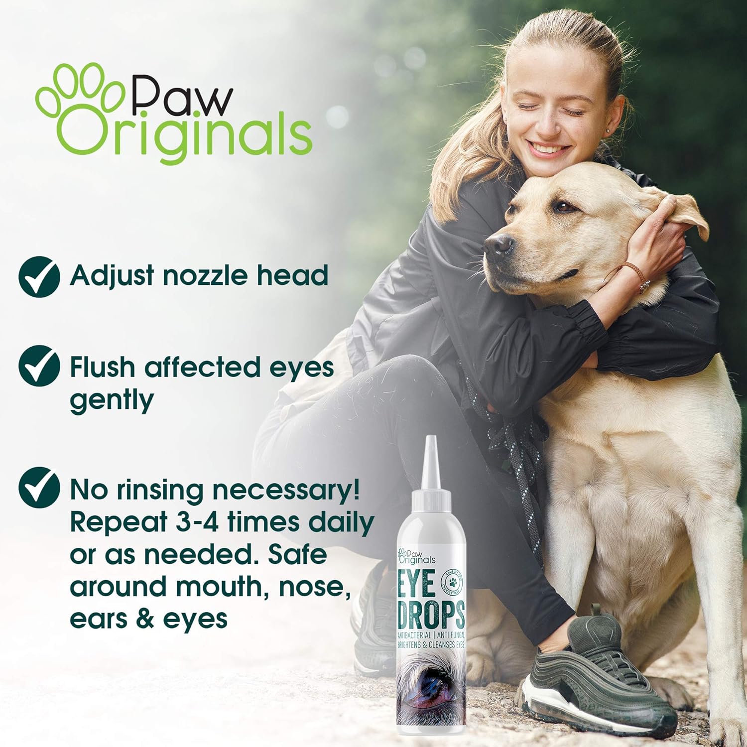 Paw Originals Dog Eye Drops – Antibacterial & Anti Fungal Formula ...
