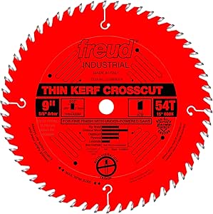 Freud LU88R009 9" Thin Kerf Fine Finish Crosscut Blade, Multi, One Size ...