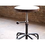 Amazon.com: Industrial Stool Walnut Adjustable Drill Press Stool Almond ...