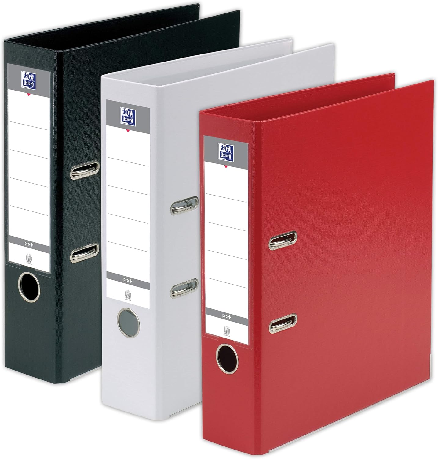 Oxford Pack of 3 Smart Lever Arch Files A4 + Spine 80 mm 2 Rings ...