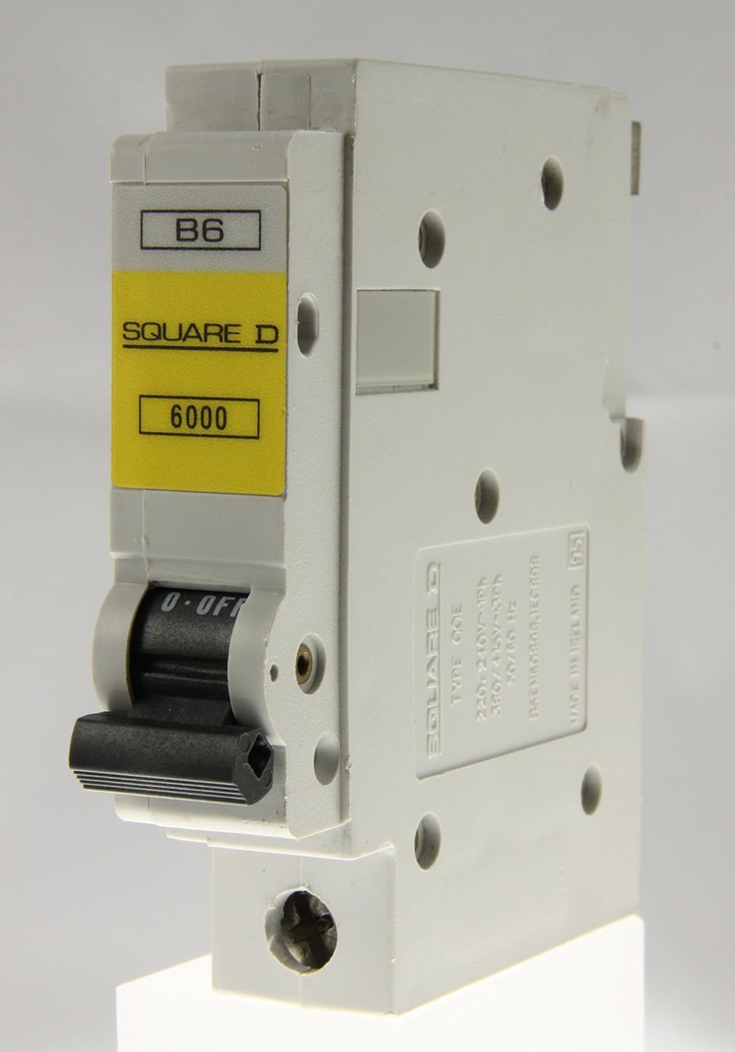 SQUARE D 6 AMP TYPE B 6KA MCB CIRCUIT BREAKER SINGLE: Amazon.co.uk ...