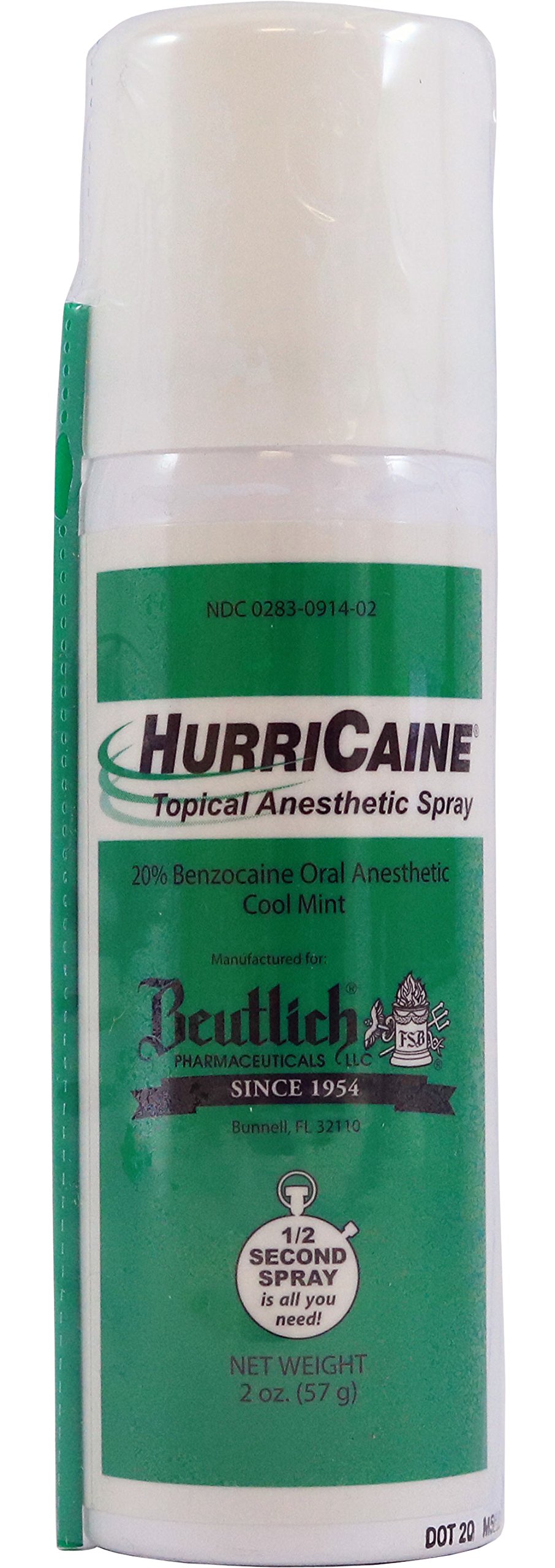 Amazon.com: Hurricaine Topical Anesthetic Spray 2 oz Wild Cherry (Pack ...