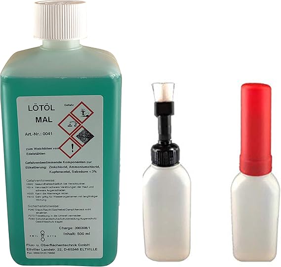 Flussmittel/Lötöl MAL 500 ml (Weichlöten von Edelstahl, auch für nicht ...