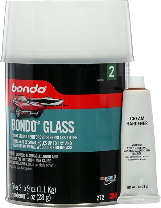 3M Bondo 272 Bondo-Glass Fiberglass Reinforced Filler Quart Can - 2 lbs ...