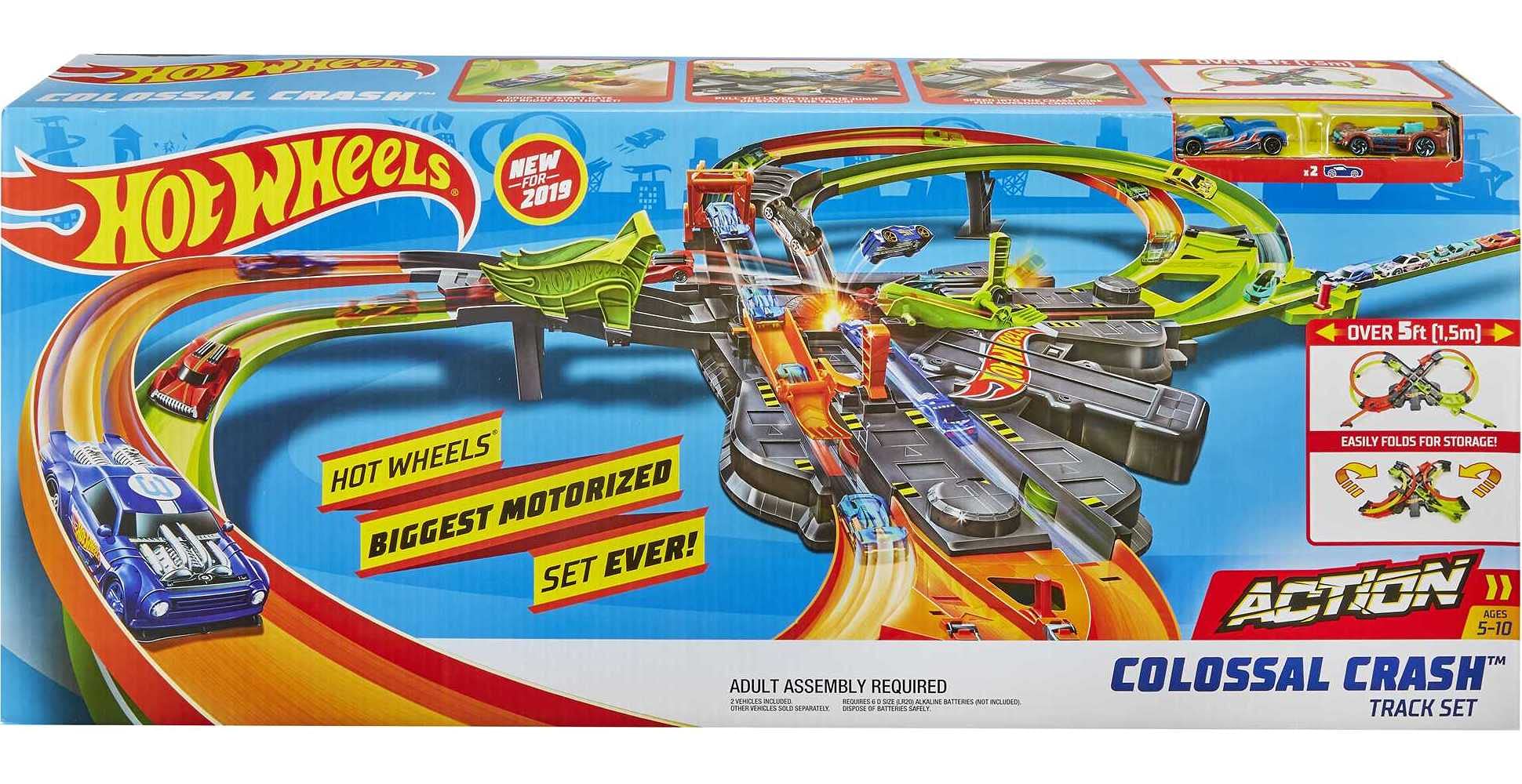 Mua Hot Wheels Toy Car Track Set Colossal Crash, More Than 5 feet Wide ...