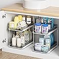 Amazon.com: Delamu 2 Sets of 2-Tier Multi-Purpose Bathroom Cabinet ...