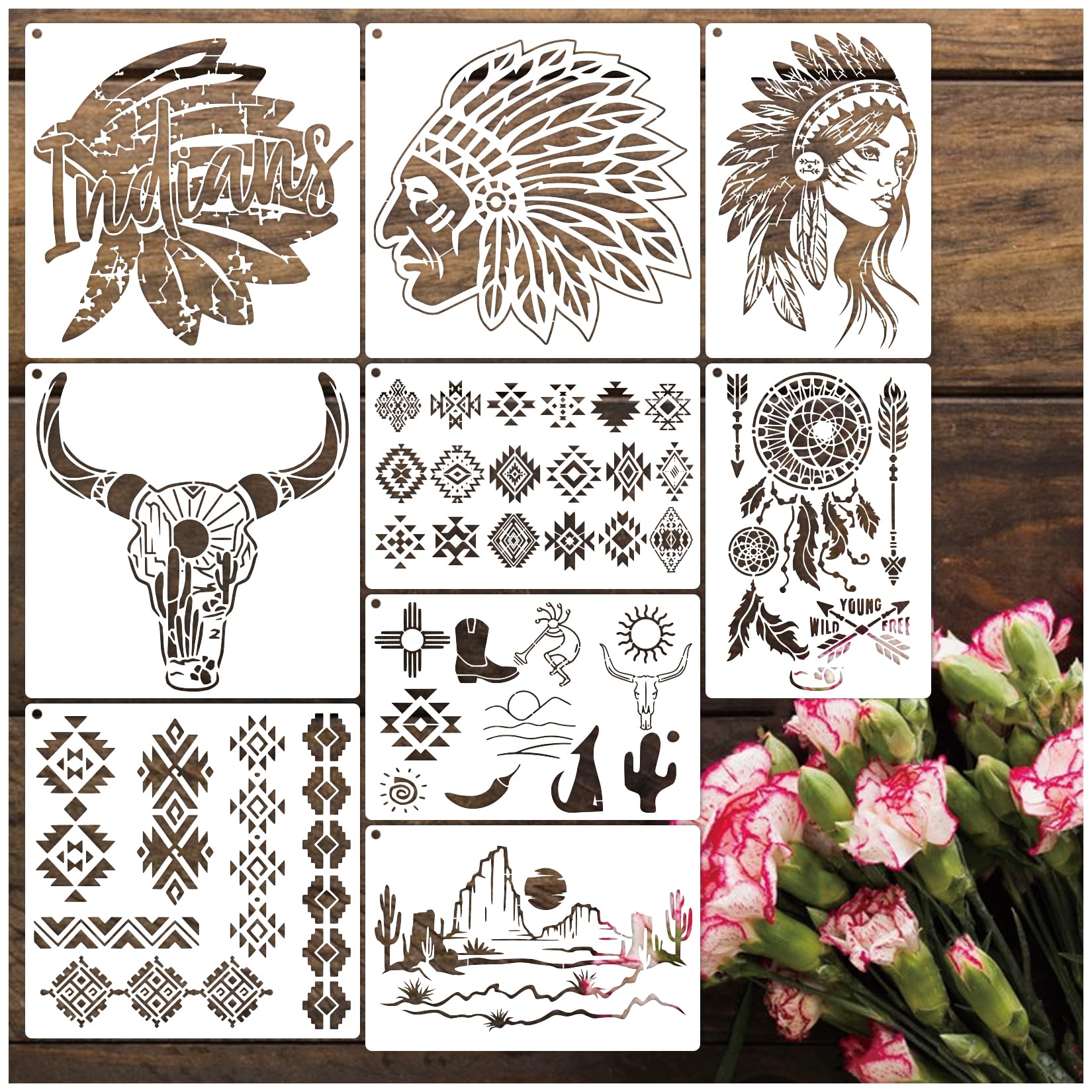 Aztec Print Stencil