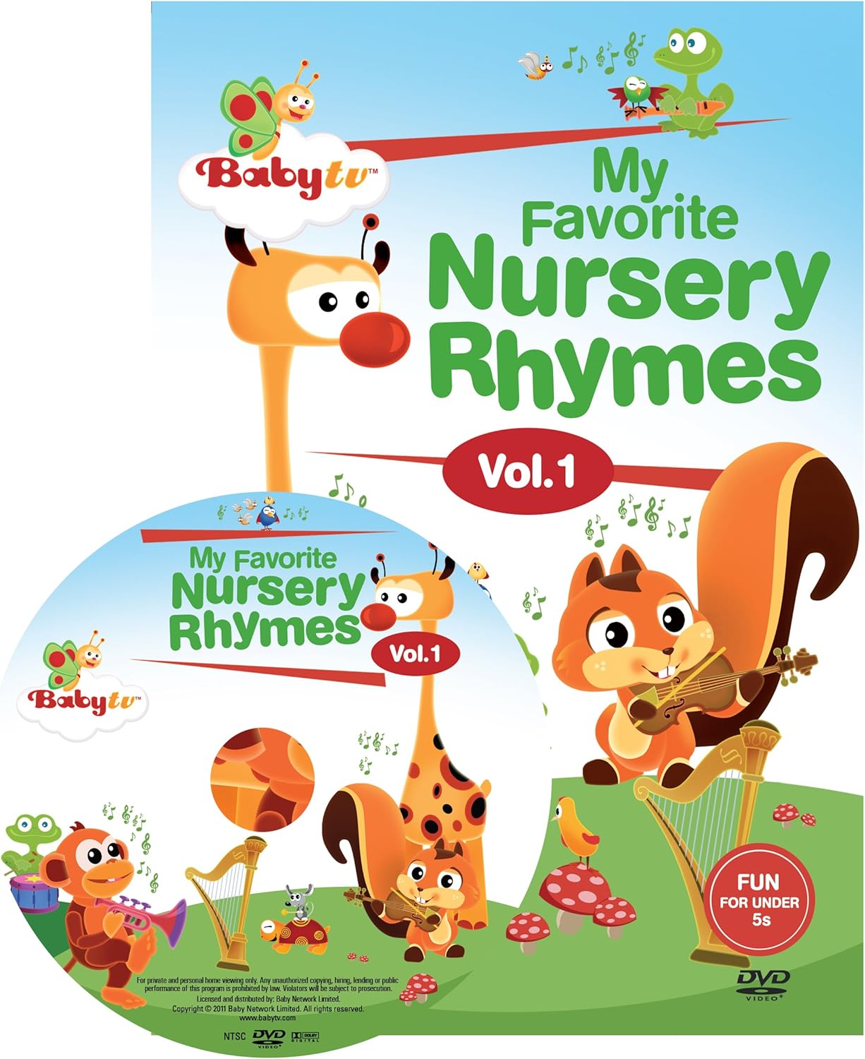 Baby TV DVD My Favorite Nursery Rhymes Volume 1: Amazon.co.uk: DVD ...