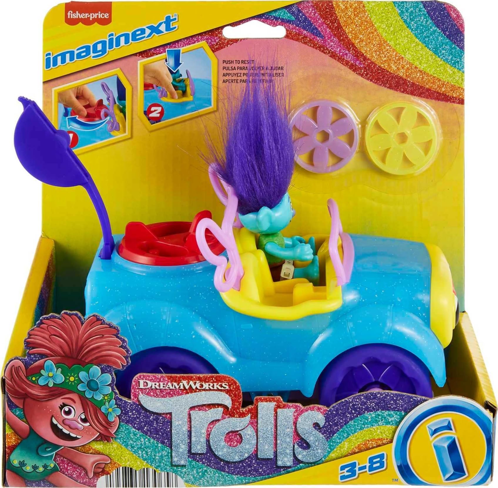 Mua Fisher-Price Imaginext DreamWorks Trolls Toys Branch's Buggy, Push ...