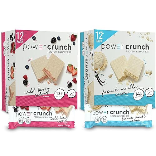 Power Crunch Protein Wafer Bars, High Protein Snacks with Delicious ...