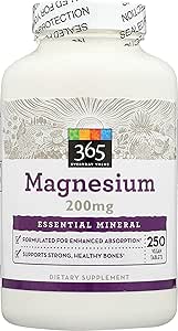 Amazon.com: 365 Everyday Value, Magnesium 200mg, 250 ct: Health ...