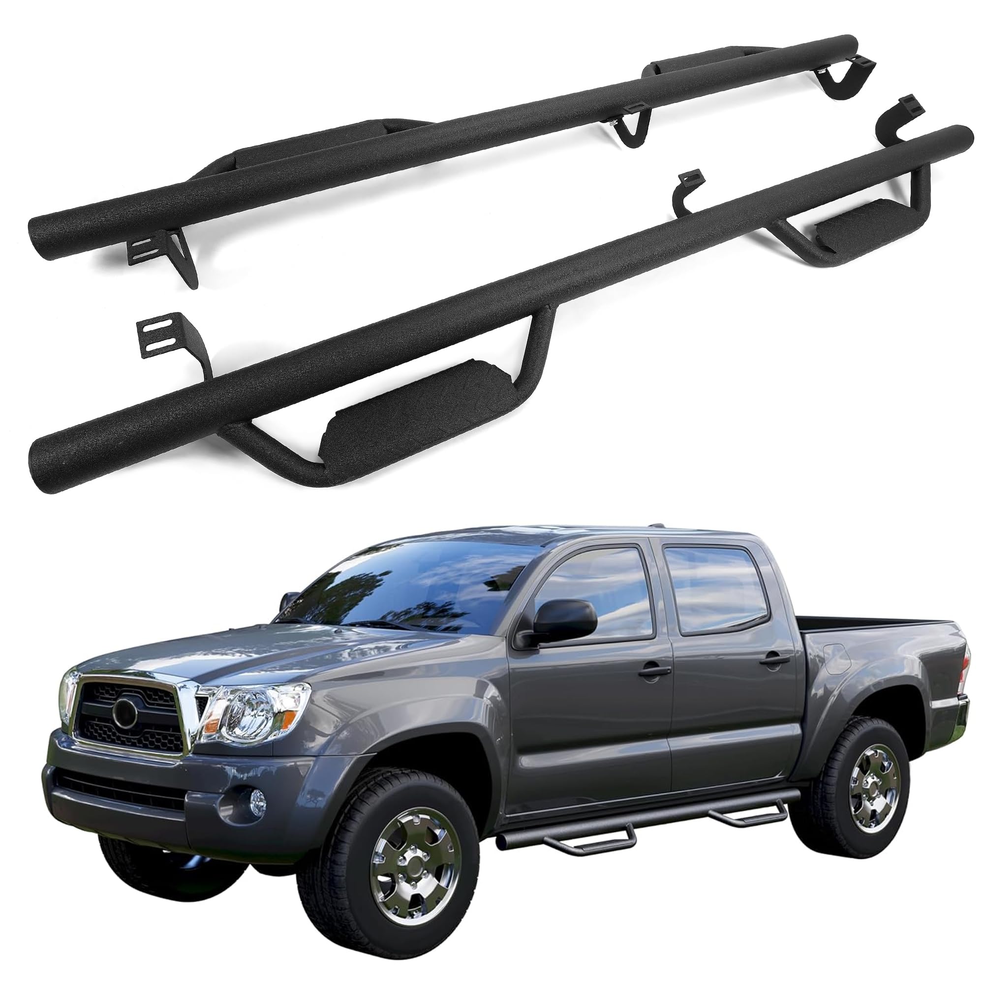 KUAFU Running Boards Compatible with 2005-2023 Toyota Tacoma Double Cab ...