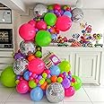 Amazon.com: Back to 80s 90s Party Decorations, Rainbow Neon Disco ...
