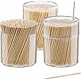 Amazon.com : Bamboo Wooden Toothpicks Wood Round Single-Point Teeth ...