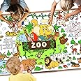 Amazon.com: Giant Coloring Poster,35x72Inch Zoo Animal Activity Drawing ...