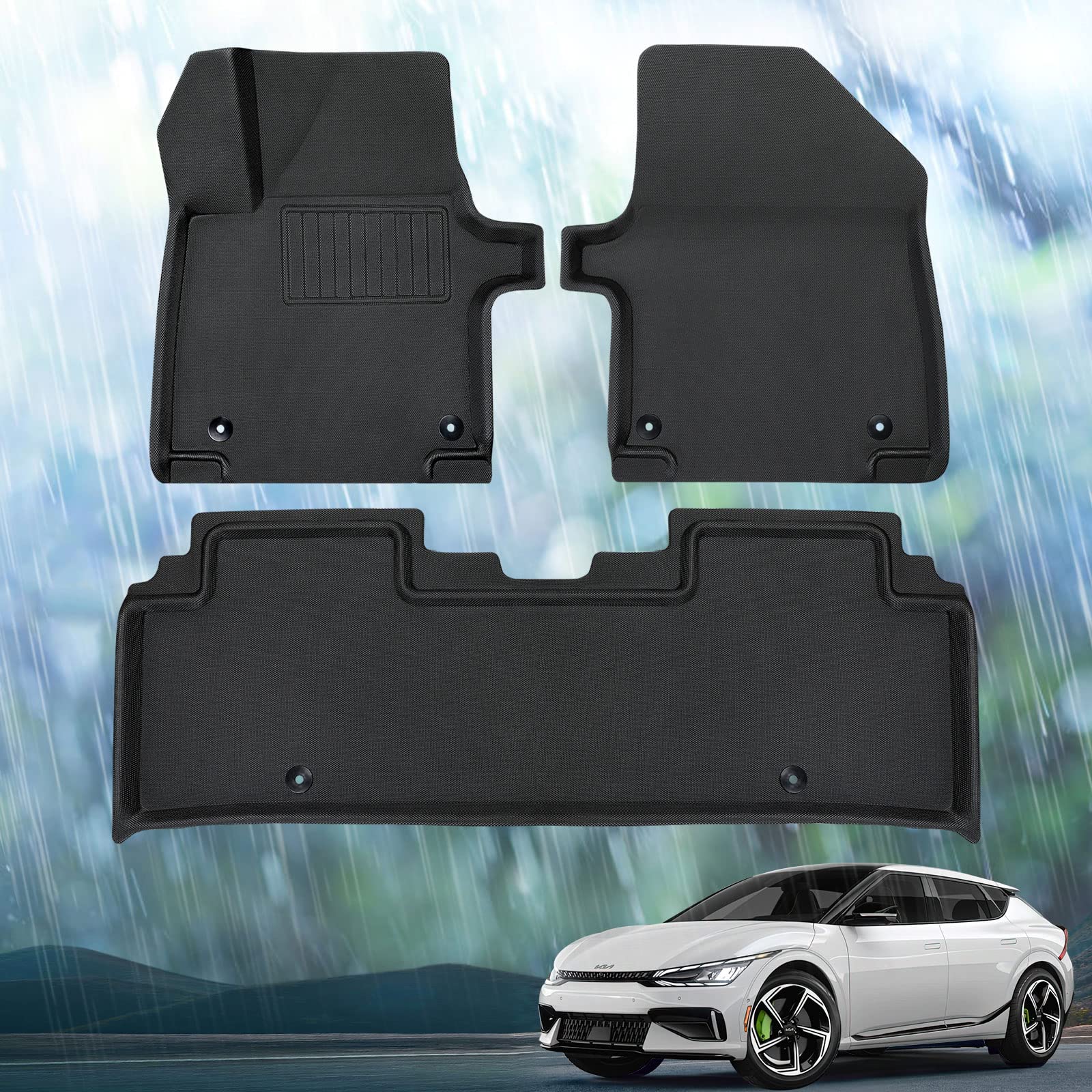 BAMACAR for KIA EV6 Floor Mats 2024 2023 2022 Upgrade All Weather ...