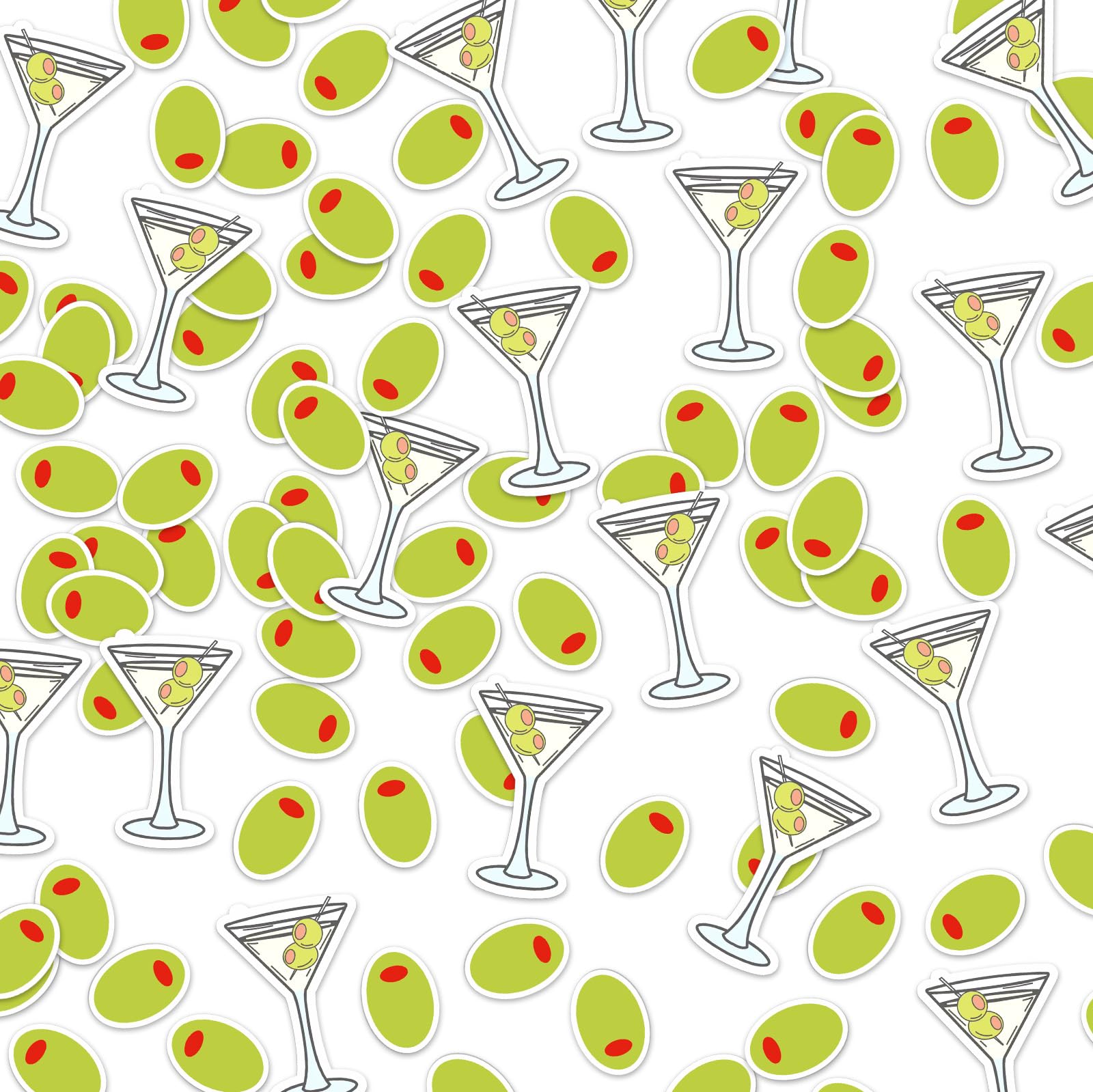 Watersay 400 Pcs Martini Birthday Party Confetti Bikinis and Martini ...