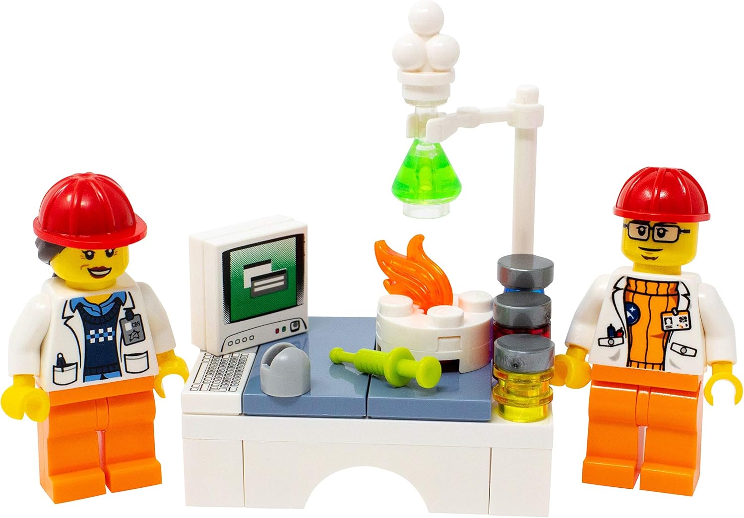LEGO Male and Female Chemists in Lab - Custom Chemistry Scientists ...