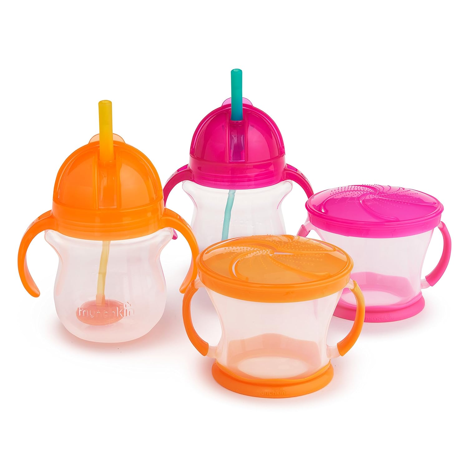 Amazon.com : Munchkin Happy Snacker Snack Catcher and Sippy Cup Set, 4 ...