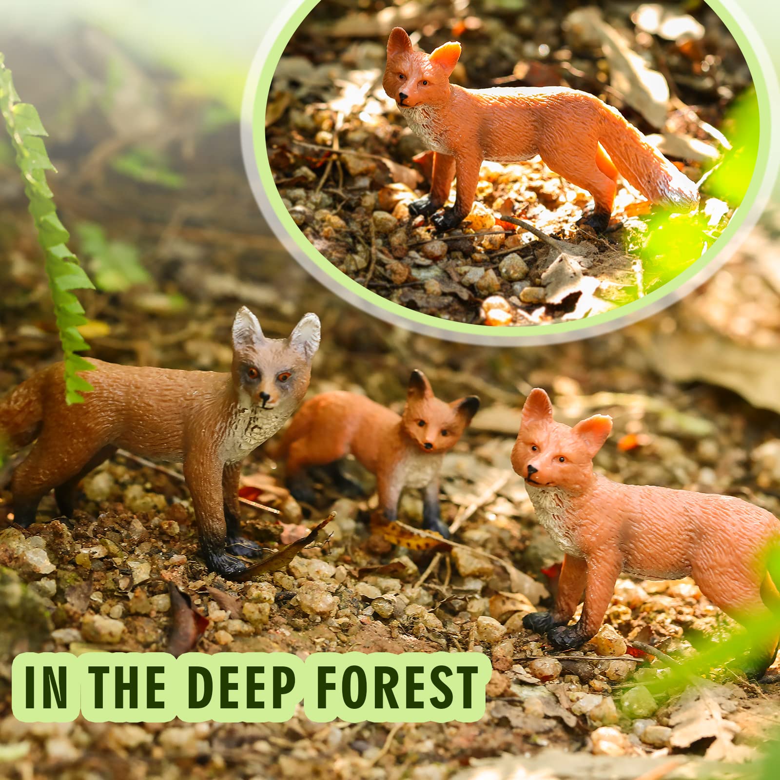 Mua 12 Pieces Fox Toy Figures Set Realistic Arctic Fox Red Foxes Animal ...