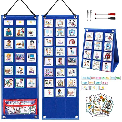 Visual Schedule for Kids with Autism, 107 Cards Double-Sided Toddler ...