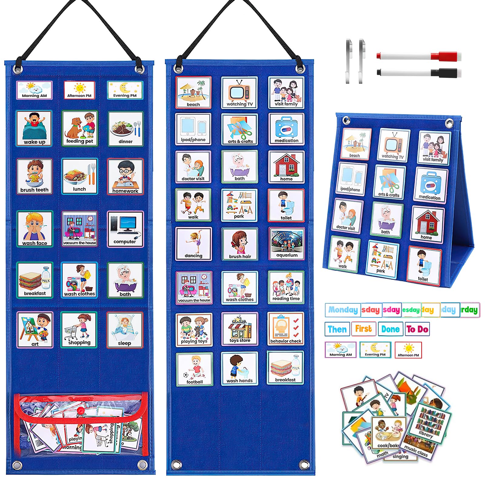 Mua Visual Schedule for Kids with Autism, 107 Cards Double-Sided ...