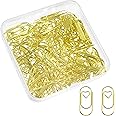 Amazon.com : 100 Pcs Small Gold Paper Clips Heart Shaped Paperclips, 1 ...