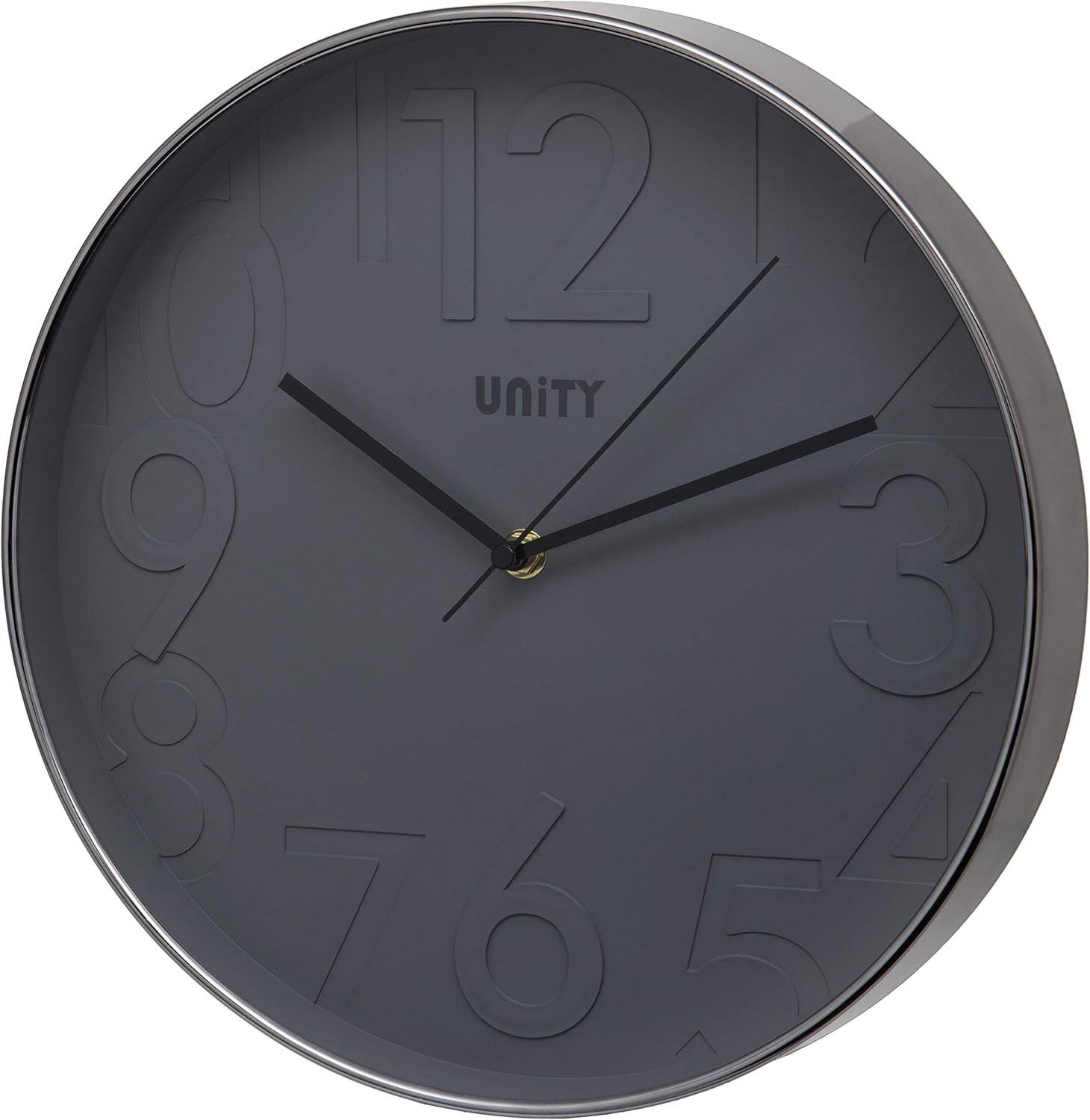 Unity Clifton Raised Grey Dial Wall Clock – 12-inch / 30cm – BigaMart