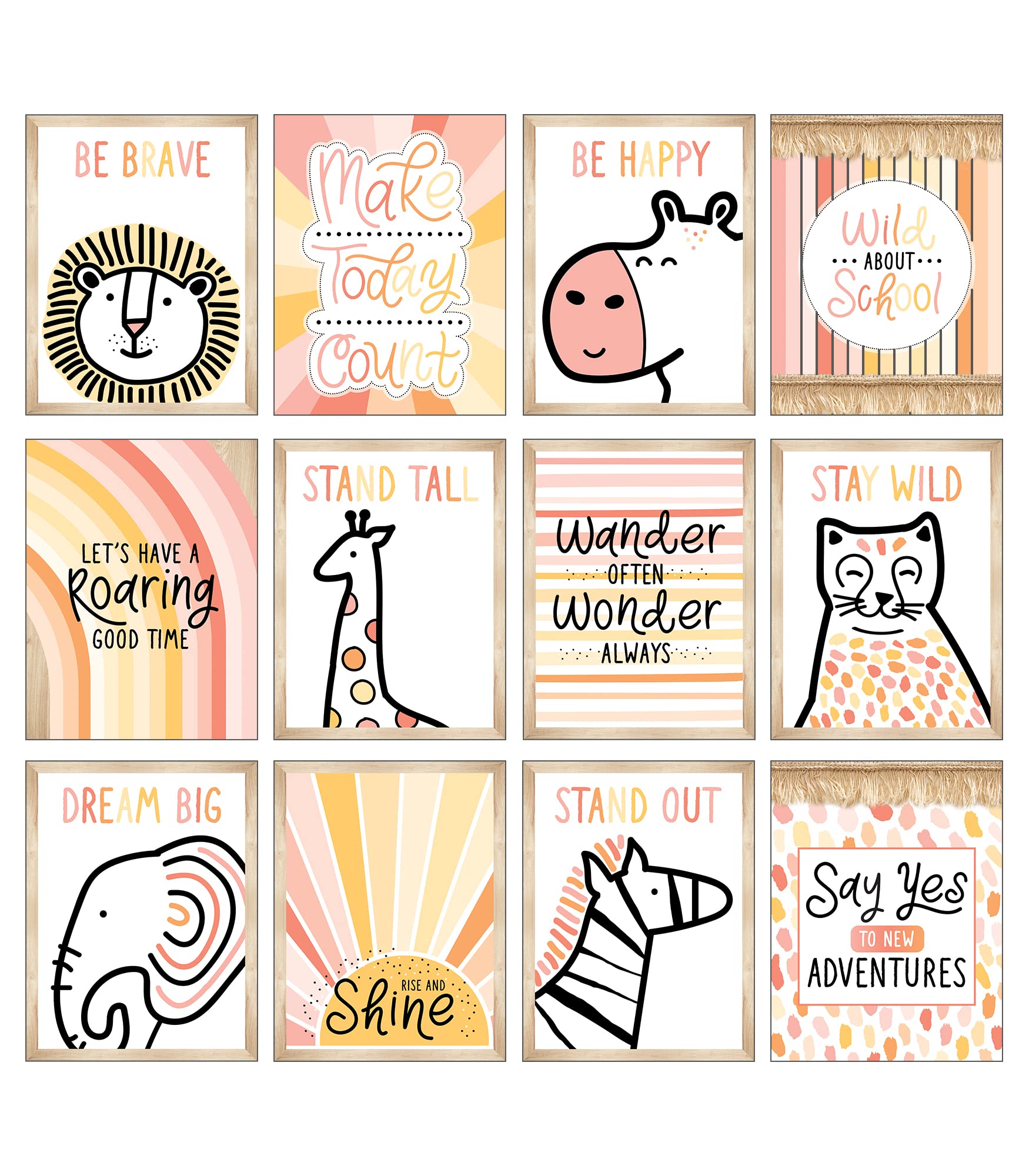 Mua Schoolgirl Style Simply Safari Motivational Posters, Safari Themed ...