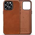 Amazon.com: Belemay Compatible with iPhone 16 Pro Max Leather Case, Compatible with MagSafe ...