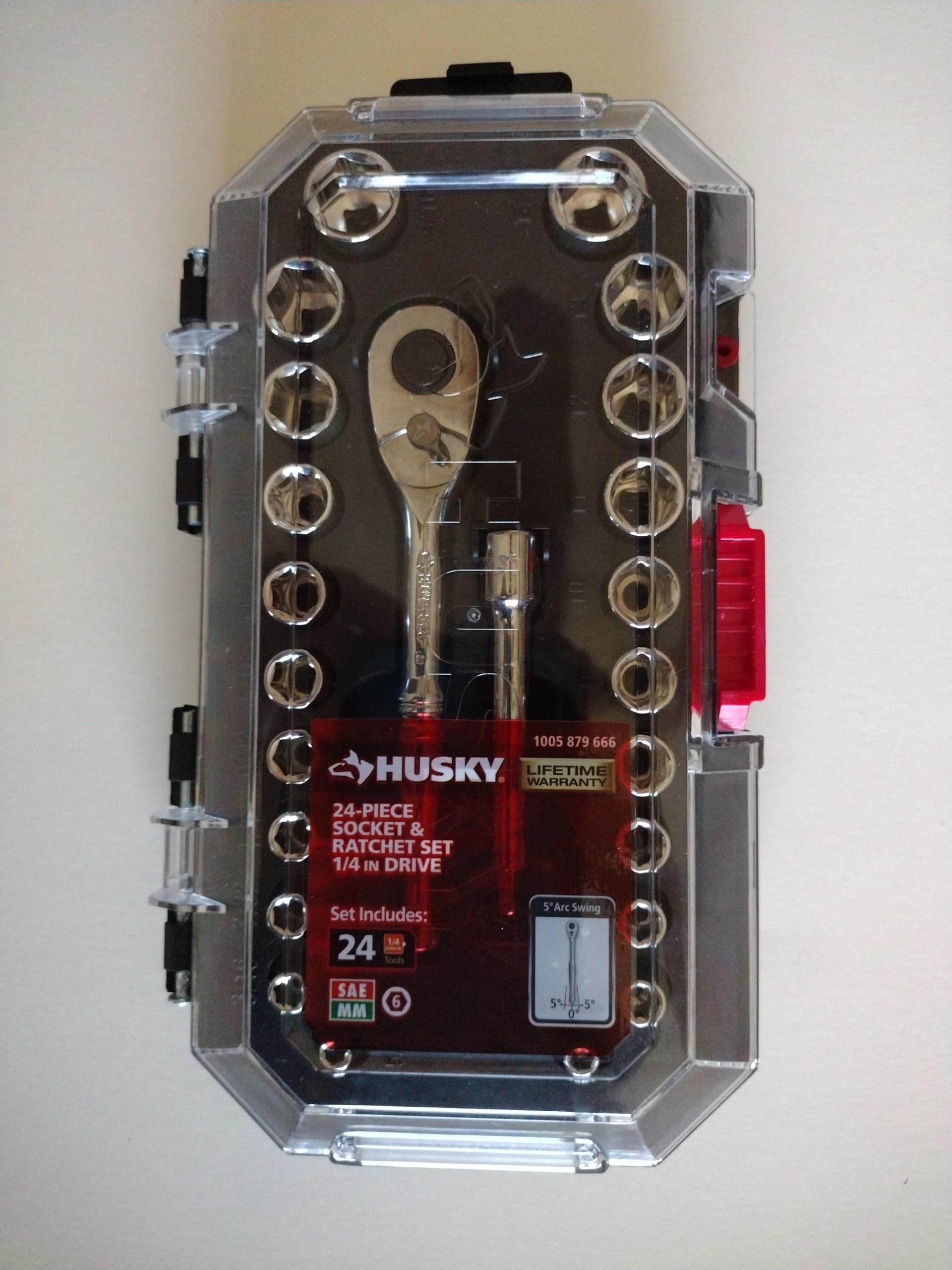 Husky 24-Piece Socket & Ratchet Set 1/4 in. Drive SAE/MM for sale ...