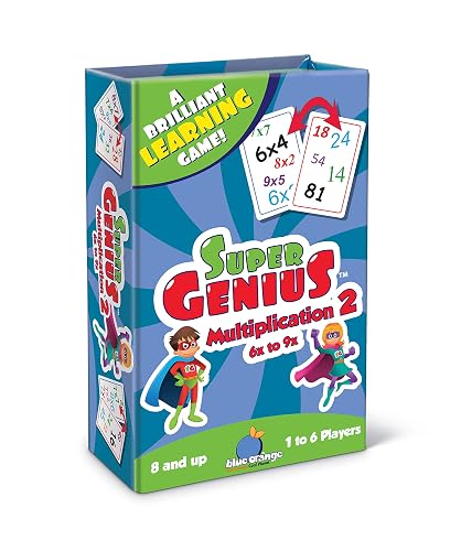 Blue Orange Super Genius Multiplication 2 - Tabletop Card Game, Fun ...