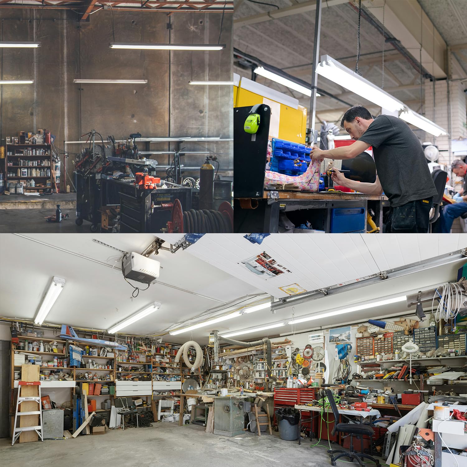 4FT Linkable Plug LED Linear Strip 80W Stairwell Light Fixture, 8800lm ...