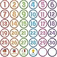 Amazon.com: JUESMOS 36PCS Colorful Number Spot Markers Stickers for ...