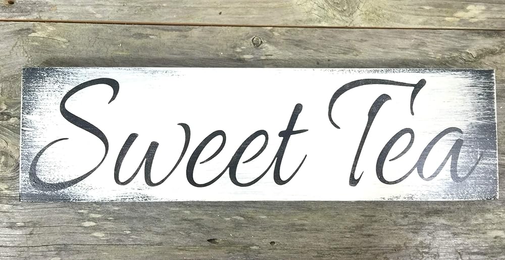 Amazon.com: Rustic Sweet Tea Wood Sign - Farmhouse Signs and Decor ...