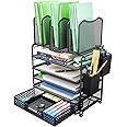Amazon.com: Simple Trending 5 Tier Mesh Desk File Organizer, Paper ...