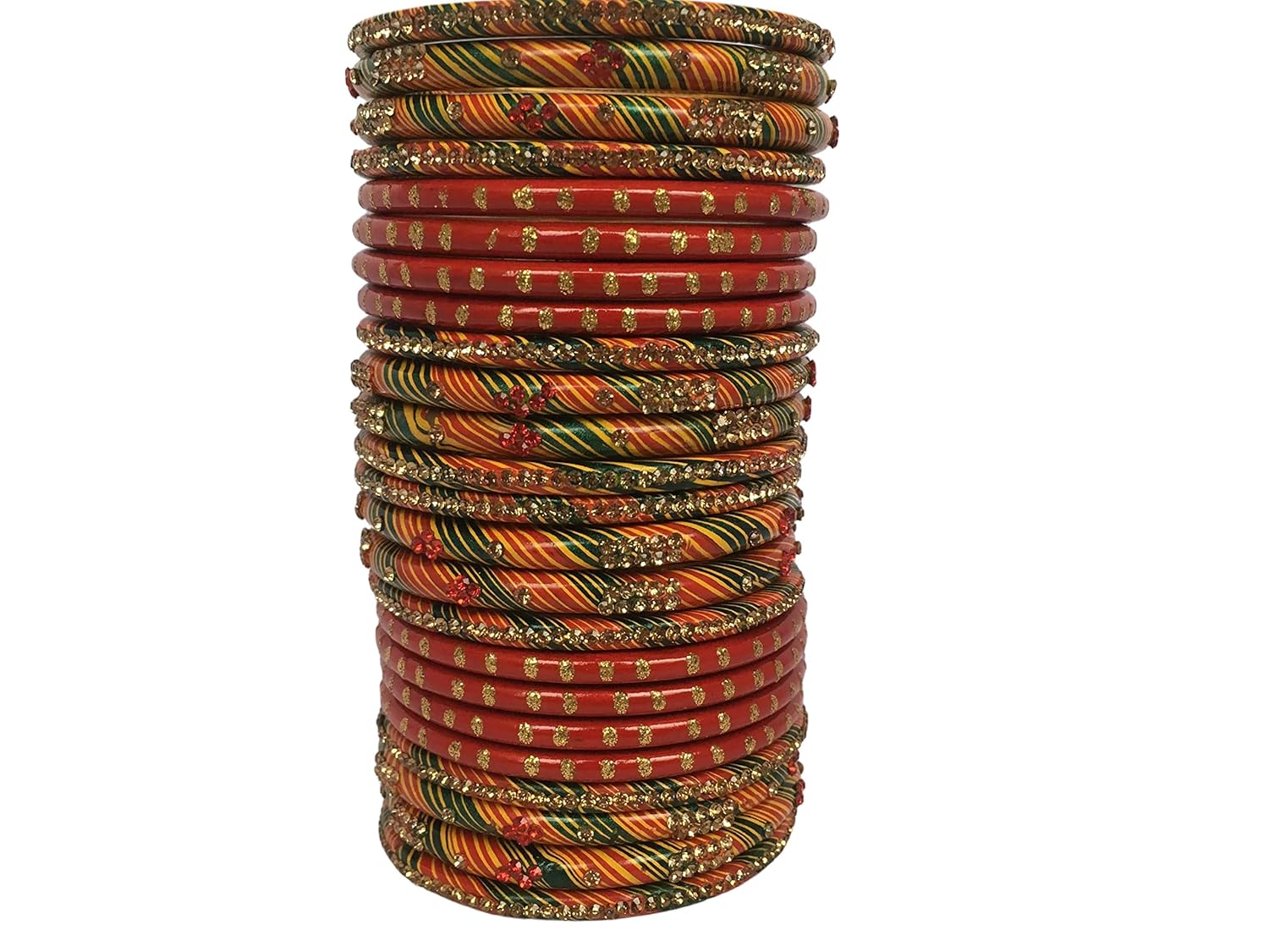 Buy TUKU'S WORLD MUZAFFARPUR FAMOUS LAH/LAC LAHTHI ( BANGLE) SET RED ...