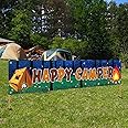 Amazon.com: Camping Party Decorations Happy Camper Banner, Camping ...