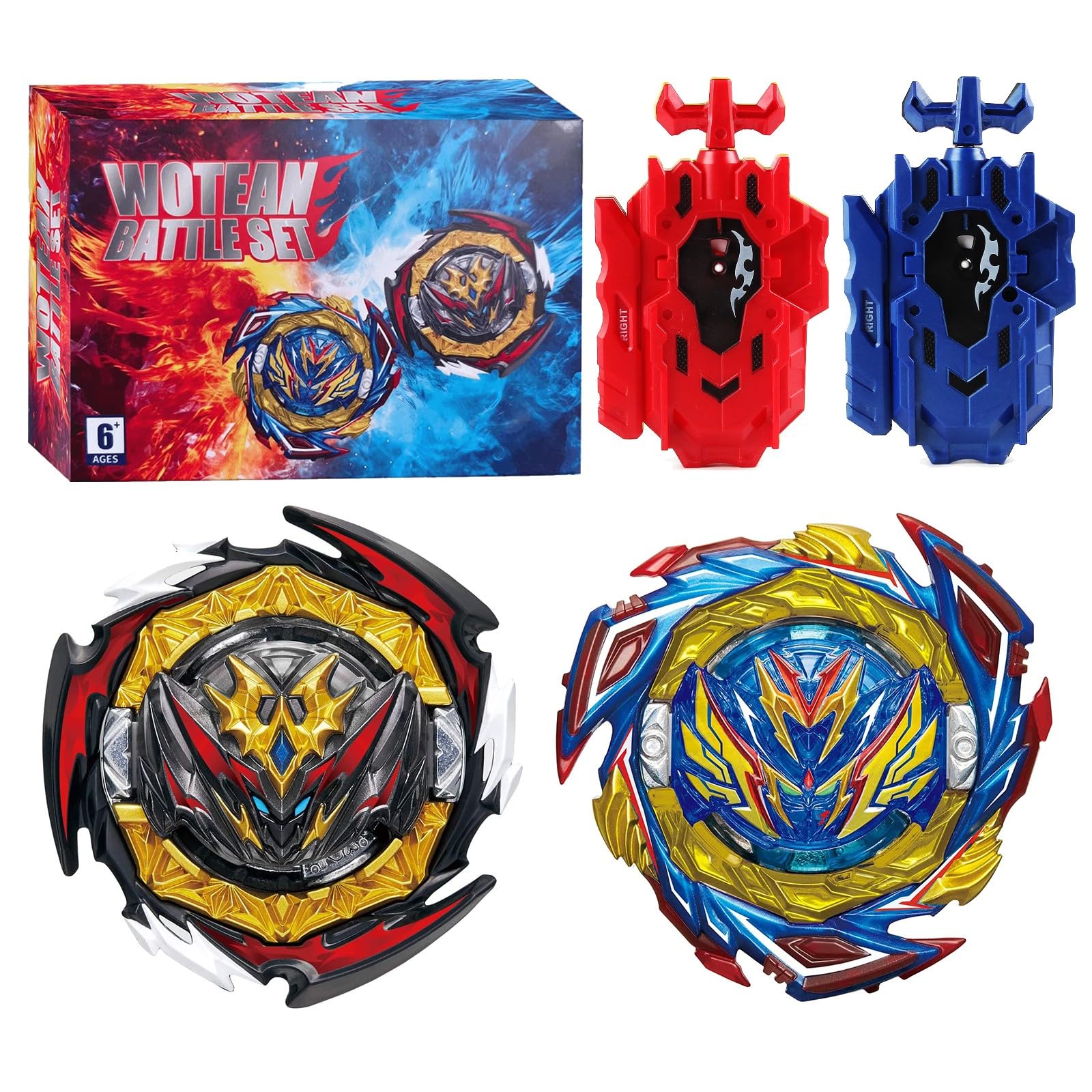 Wotean Gyro Burst Turbo Blade Set, Bay 4D Arena Metal Fusion Battle ...