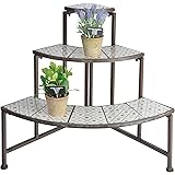 Amazon.com : Esschert Design BPH32 Quarter Round Etagere Plant Rack ...