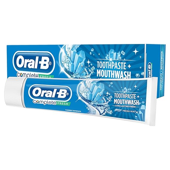 Oral-B Complete Toothpaste + Mouthwash Long Lasting Fresh, 100 ml ...