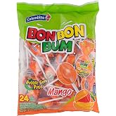Amazon.com : Colombina Bon Bon Bum Lollipops w/Bubble Gum Center ...
