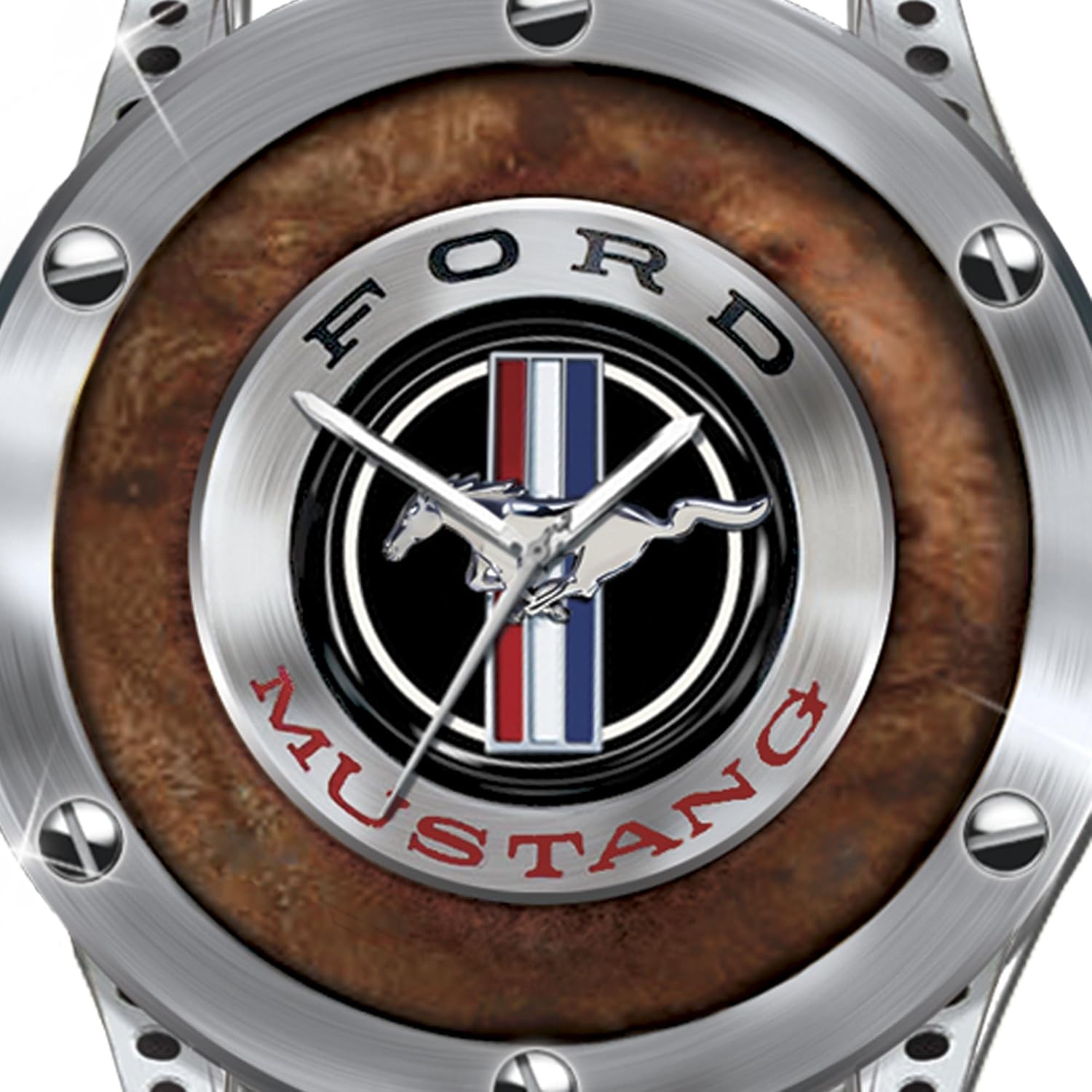 The Bradford Exchange Mustang An American Classic Men s Watch Wood Dial ...