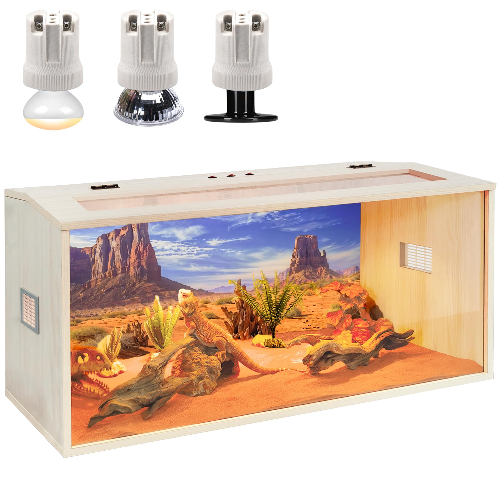 Prolee 63 Gallon Reptile Terrarium, Lizard Tank, Bearded Dragon Tank ...